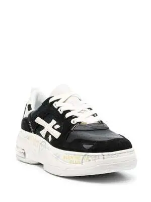 Premiata Drake Logo-patch Sneakers - Black