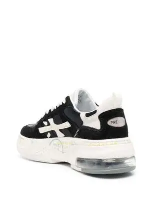 Premiata Drake Logo-patch Sneakers - Black