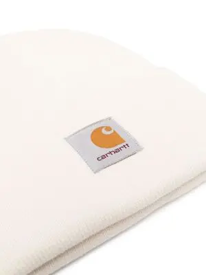 Carhartt Work In Progress Logo-patch Knit Beanie - Neutrals