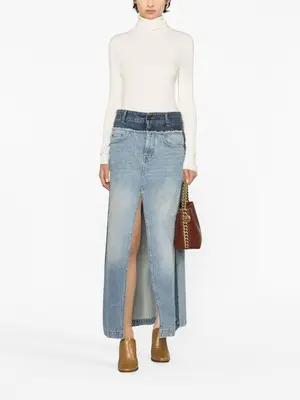 Stella McCartney Panelled Denim Maxi Skirt