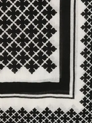 BY MALENE BIRGER Julee Patterned-intarsia Wool Scarf - Black