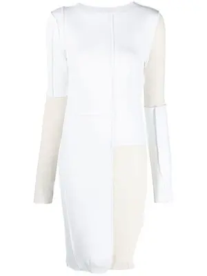 MAISON MARGIELA Colour-block Midi Dress - White
