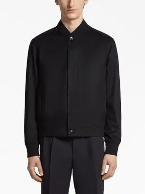 Zegna Oasi Cashmere Bomber Jacket - Black
