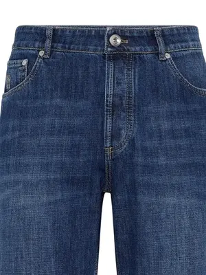 Brunello Cucinelli Mid-rise Tapered Jeans - Blue