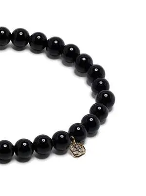 SYDNEY EVAN 14kt Yellow Gold Charm Onyx Bracelet