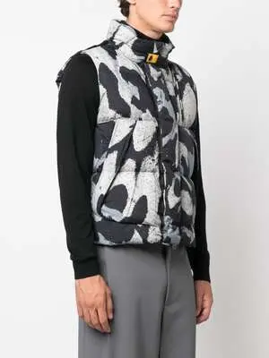 PARAJUMPERS Graphic-print Padded Gilet - Neutrals