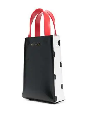 Marni Nano Museo Polka-dot Tote Bag