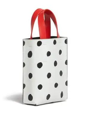 Marni Nano Museo Polka-dot Tote Bag
