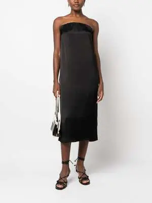 Loulou De Saison Strapless Satin Midi Dress