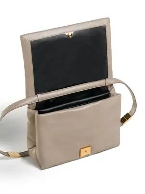 Marni Large Prisma Leather Shoulder Bag - Brown