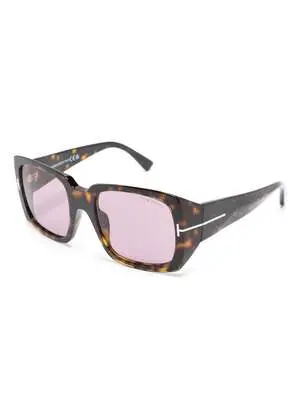 TOM FORD Tortoiseshell Square Frame Sunglasses