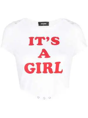 Dsquared2 Slogan-print Cotton T-shirt - White