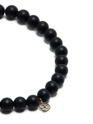 SYDNEY EVAN 14kt Yellow Gold Onyx Beaded Bracelet