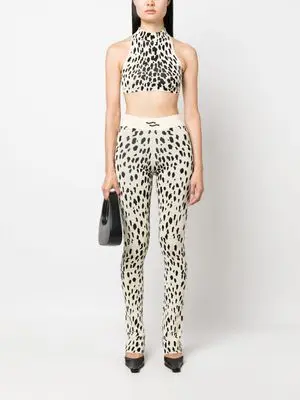 SSHEENA Animal-pattern Crop Top