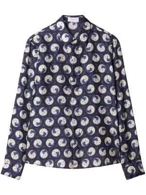 Off-White Moon-print Silk Shirt