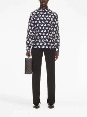 Off-White Moon-print Silk Shirt