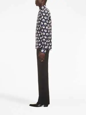 Off-White Moon-print Silk Shirt