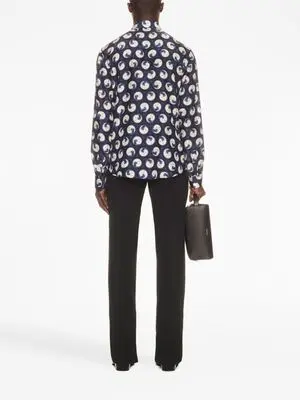 Off-White Moon-print Silk Shirt