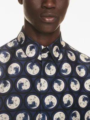 Off-White Moon-print Silk Shirt