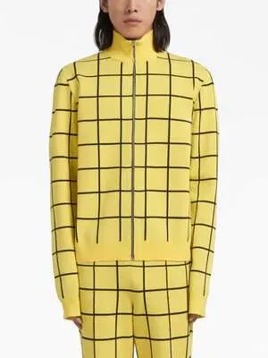 Marni High-neck Checked Cardigan