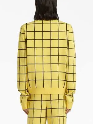 Marni High-neck Checked Cardigan