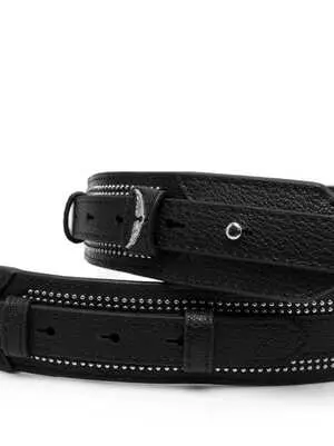 Zadig&Voltaire Stud-embellished Leather Shoulder Strap - Black