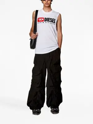 DIESEL® T-isco-div Cotton Tank Top - White
