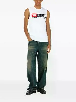 DIESEL® Tank Top With Chest Logo Print - White