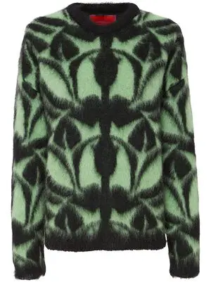 La DoubleJ Intarsia-knit Long-sleeve Jumper - Green