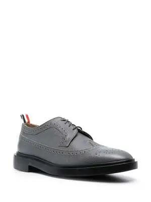 Thom Browne Almond-toe Leather Brogues - Grey