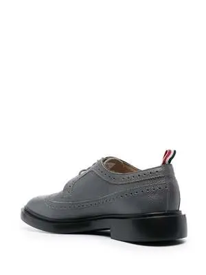 Thom Browne Almond-toe Leather Brogues - Grey