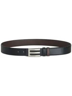 Etro Logo-buckle Leather Belt - Black
