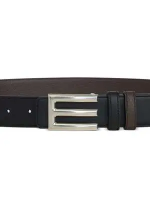 Etro Logo-buckle Leather Belt - Black