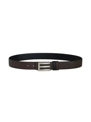 Etro Logo-buckle Leather Belt - Black