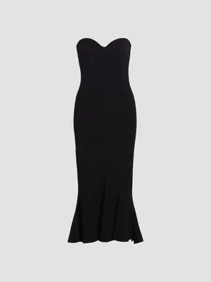 Norma Kamali Strapless Corset Dress - Black