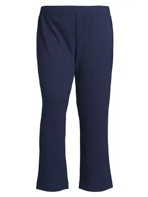 Ming Wang Plus Size Deco Crepe Ankle Pants Regatta