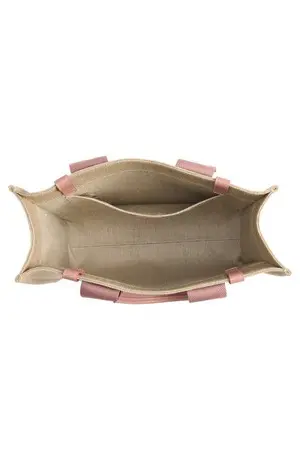 Chloé Medium Woody Linen Canvas Tote - Nougat