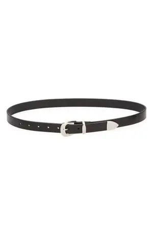 Madewell Leather Skinny Western Belt - True Black
