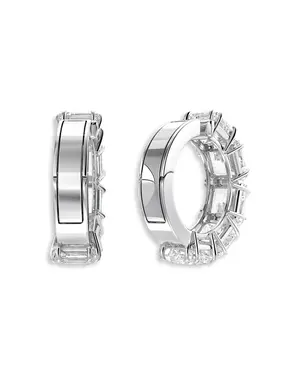 SWAROVSKI Matrix Square Crystal Clip On Hoop Earrings