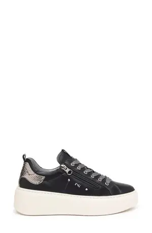 NEROGIARDINI Platform Wedge Sneakers - Black