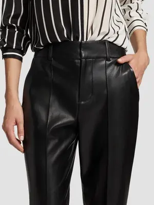 Alice + Olivia Ming Pleated Faux Leather Pants