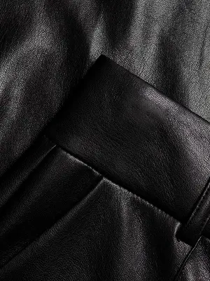 Alice + Olivia Ming Pleated Faux Leather Pants