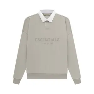 Fear Of God Waffle Henley Rugby - Grey