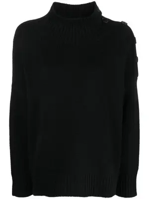 YVES SALOMON Button-detailed Knitted Jumper