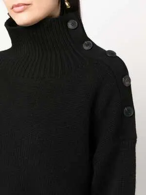 YVES SALOMON Button-detailed Knitted Jumper