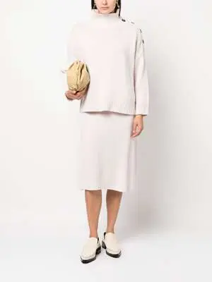 YVES SALOMON Flared Knitted Skirt