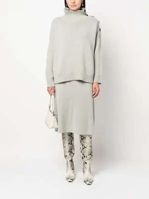 YVES SALOMON Flared Knitted Skirt
