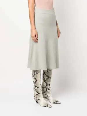 YVES SALOMON Flared Knitted Skirt