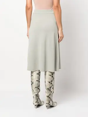 YVES SALOMON Flared Knitted Skirt