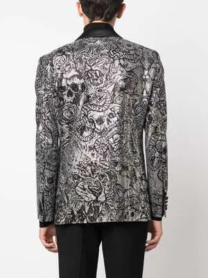 Philipp Plein Lord Fit Tattoo Blazer